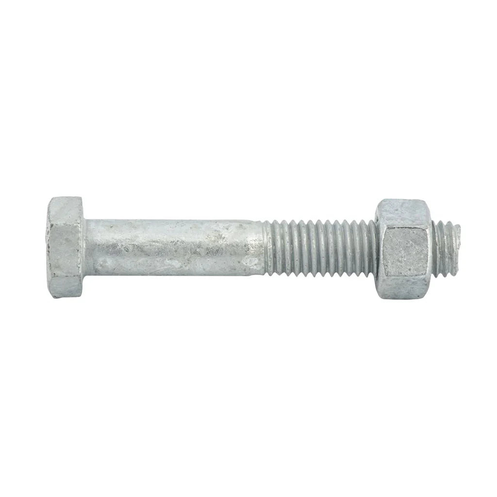 Bremick M16 x 75mm 육각 머리 아연 도금 볼트 및 너트