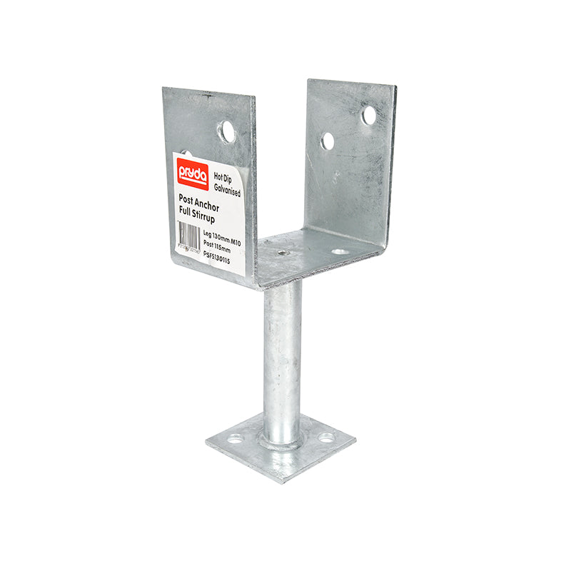 Pryda Post Stirrups Anchors (U-BASE) 130x90mm | Canterbury Timbers